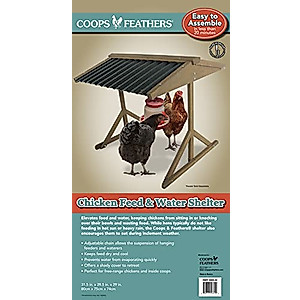 Coops & Feathers Food & Water Shelter-Keep Birds from Roosting on Feeders/Waters and & Prevent Food from Getting Wet