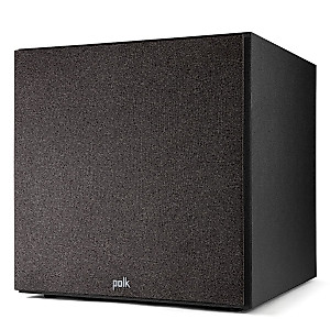 Polk Monitor XT12 Powered Sub - 12" Dynamic Balanced Woofer & 100W Class A/B Amplifier, Low-Resonance MDF Cabinet & Removable Grille, Dolby Atmos & DTS:X Compatible, Midnight Black