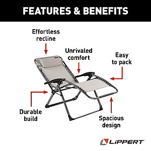 Lippert Components 2021123288 Stargazer Plus Zero Gravity Chair - Sand