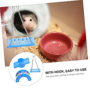 6 Pcs Hamster Seesaw Small Pets Seesaw Small Pets Rainbow Bridge Small Pets Play Toy Hamster Rainbow Bridge Pet Rainbow Bridge Hamster Swing Climb Toy Hamster Wood Toy