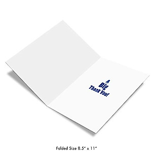 NobleWorks, Great Brother - Huge Thank You Card for Brother (8.5 x 11 Inch) - Sibling Appreciation Notecard, Sweet Thanks Stationery J3238BXG