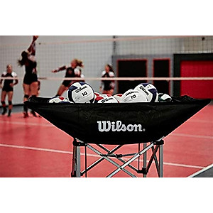 WILSON K1 Silver Indoor Game Volleyball - Official Size, Red/White/Navy