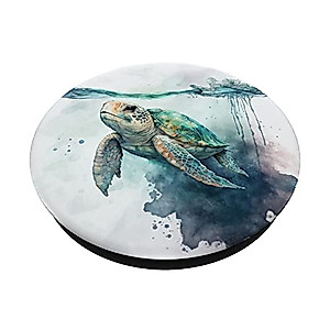 Sea Turtle in the Ocean PopSockets Swappable PopGrip