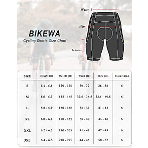 Men's 4D Padded Bike Shorts Cycling Underwear Biking Bicycle Road Riding Cycle Biker Padding Shorts for Men Side Pockets(Black,XL)