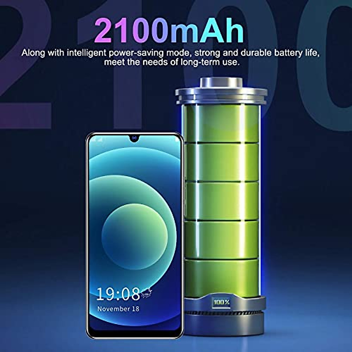 Vbestlife 3G Unlocked Smartphone, 6.26in HD Screen Unlocked Cell Phone, Support Face Fingerprint Unlock Cell Phone, for Android 5.1, 1G 8G, Dual SIM, WiFi, Built in GPS, Dual Camera
