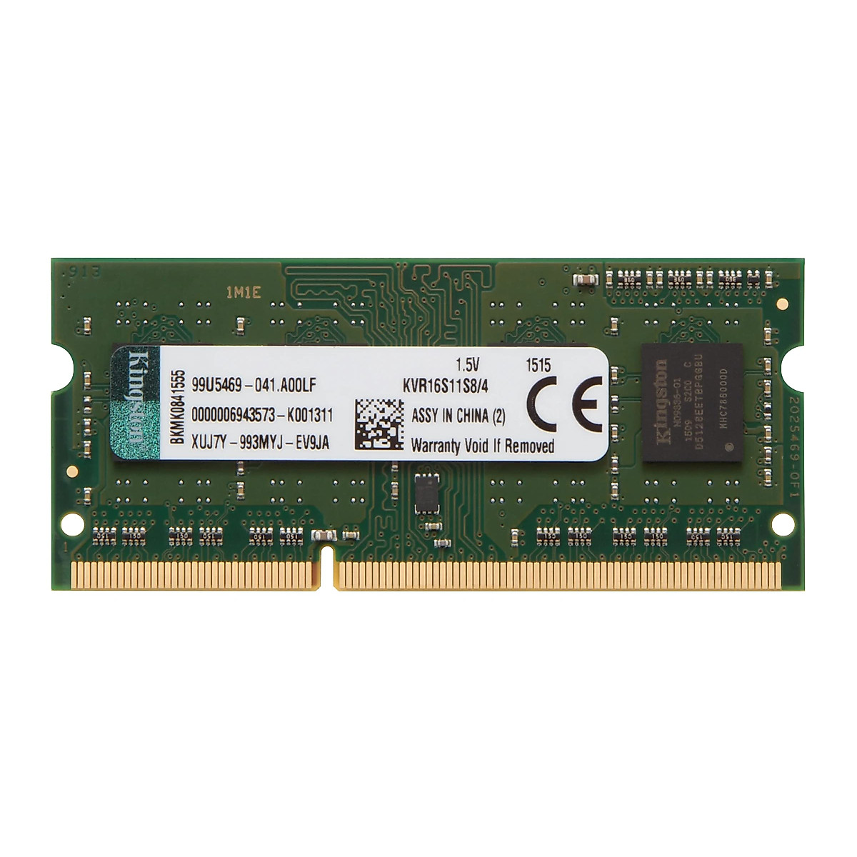 Kingston ValueRAM 4GB 1600MHz PC3-12800 DDR3 Non-ECC CL11 SODIMM SR x8 Notebook Memory (KVR16S11S8/4)