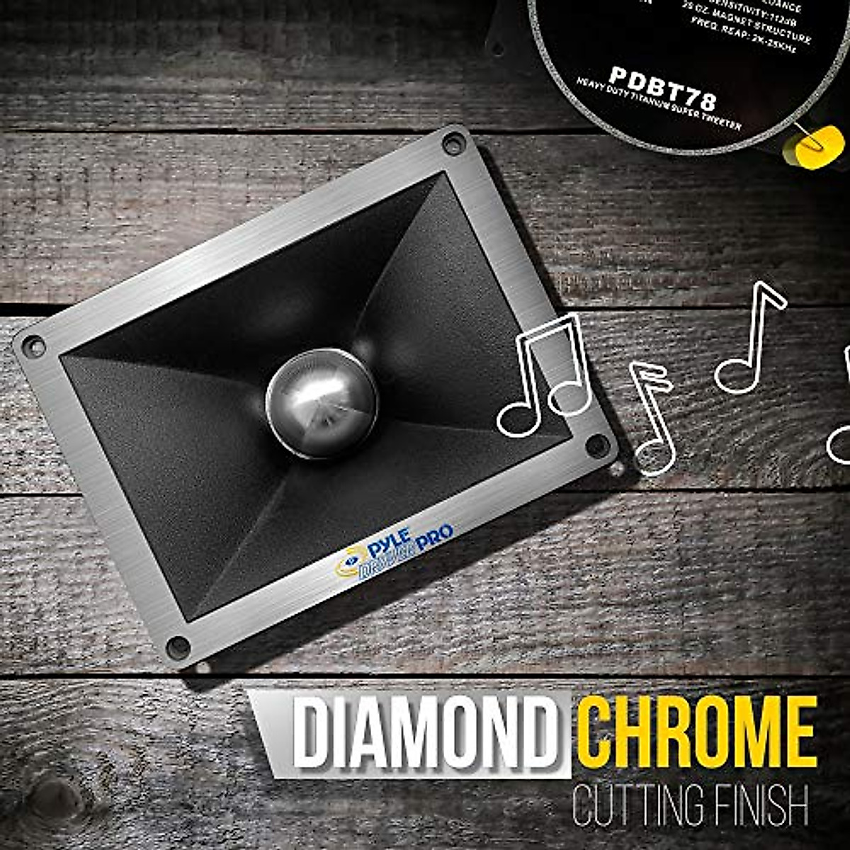 Pyle 2 Inch Car Speaker Tweeter - Heavy Duty 700 Watt High Power Super Titanium Audio Tweeter System w/ Die Cast Aluminum Frame, 2kHz-25 kHz Frequency, 112 dB, 4-8 Ohm, Crossover Capacitor PDBT78