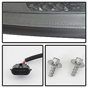 ACANII - For 1997-2003 Ford F150 Pickup Flareside Smoked Lens LED Tail Lights Brake Lamps Replacement Driver & Passenger