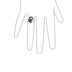 Silvershake 925 Sterling Silver Horse Ring Size 10