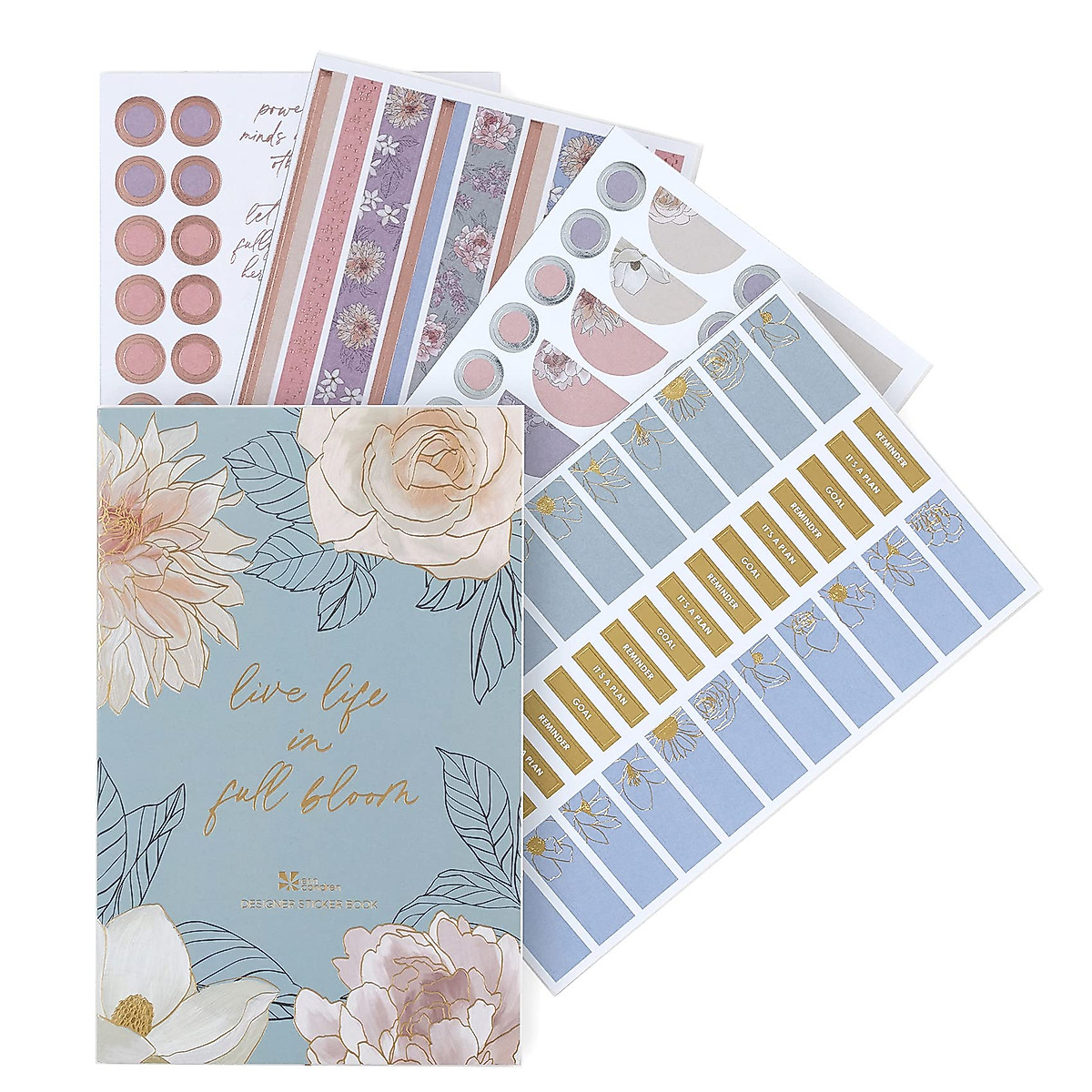 Classic Sticker Book in Flora, Decorate Your Paper Crafts, Label, Color Code Your Planner and Calendar with Beautiful Stickers in Elegant Flora by Erin Condren