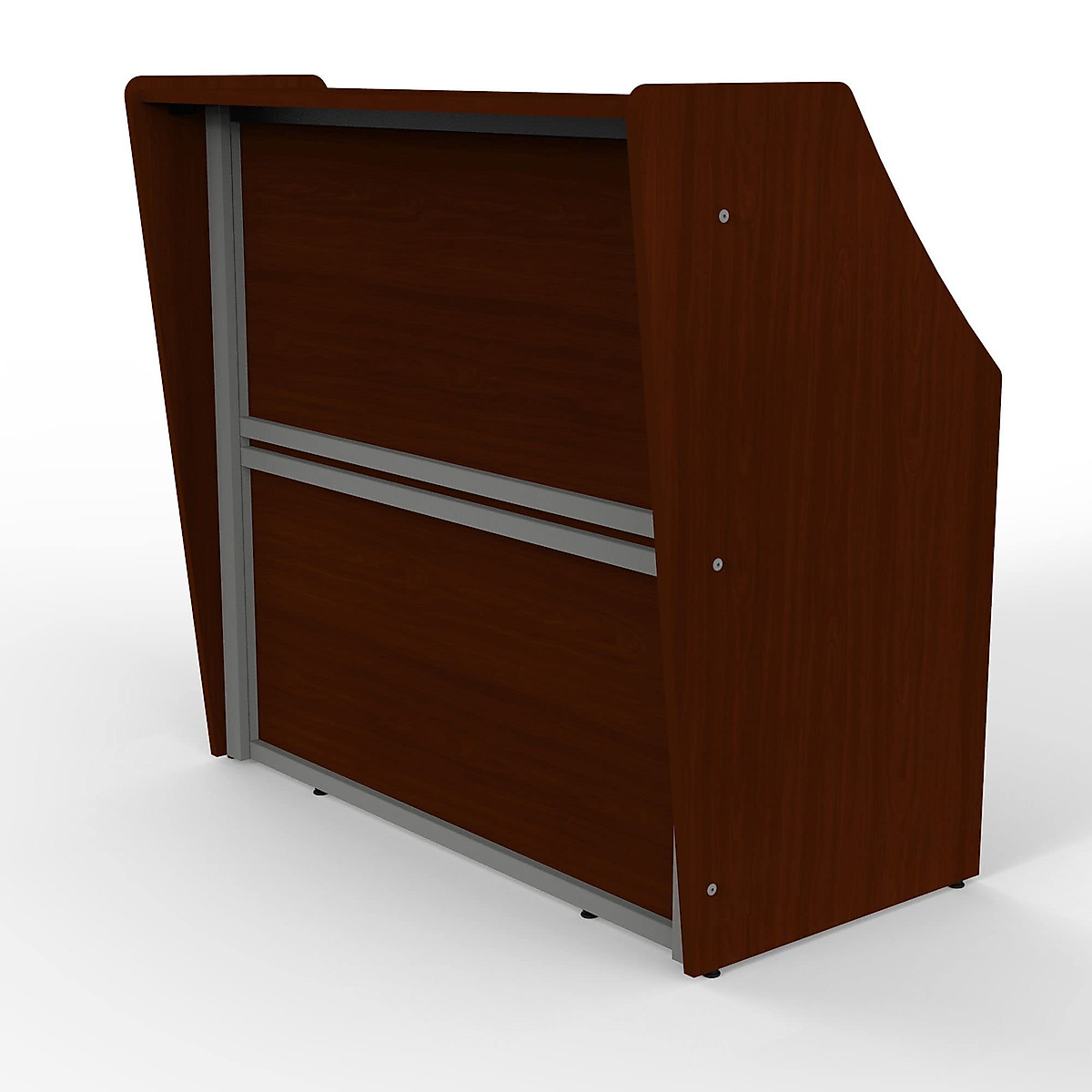 Linea Italia Office Reception Desk, 48" x 24" x 45", Cherry