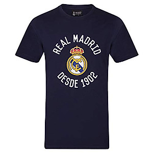 Real Madrid Official Soccer Gift Mens Graphic T-Shirt Navy XXL