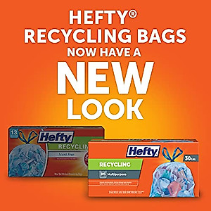 Hefty Recycling Trash Bags, Blue, 30 Gallon, 36 Count
