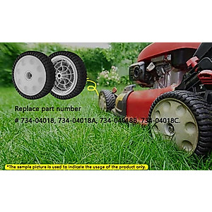 Front Drive Wheels Fit for Troy Bilt Lawn Mower - Drive Wheels Fit for MTD Snapper Troy Bilt Tuff-Cut 210 TB210 TB230 TB240 Self Propelled Mower, Replace 734-04018A 734-04018B 734-04018C, 2 Pack, Gray