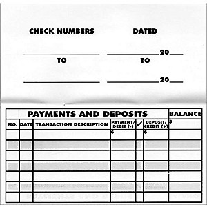 10 Large Print Low Vision Checkbook Transaction Registers White