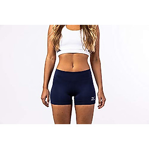 Mizuno mens womens Mizuno Victory 3.5 Inseam Volleyball Shorts, Navy, Medium US
