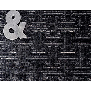 Unique Loom Uptown Collection by Jill Zarin Collection Textured Solid Geometric Modern Navy Blue Area Rug (9' 0 x 12' 0)