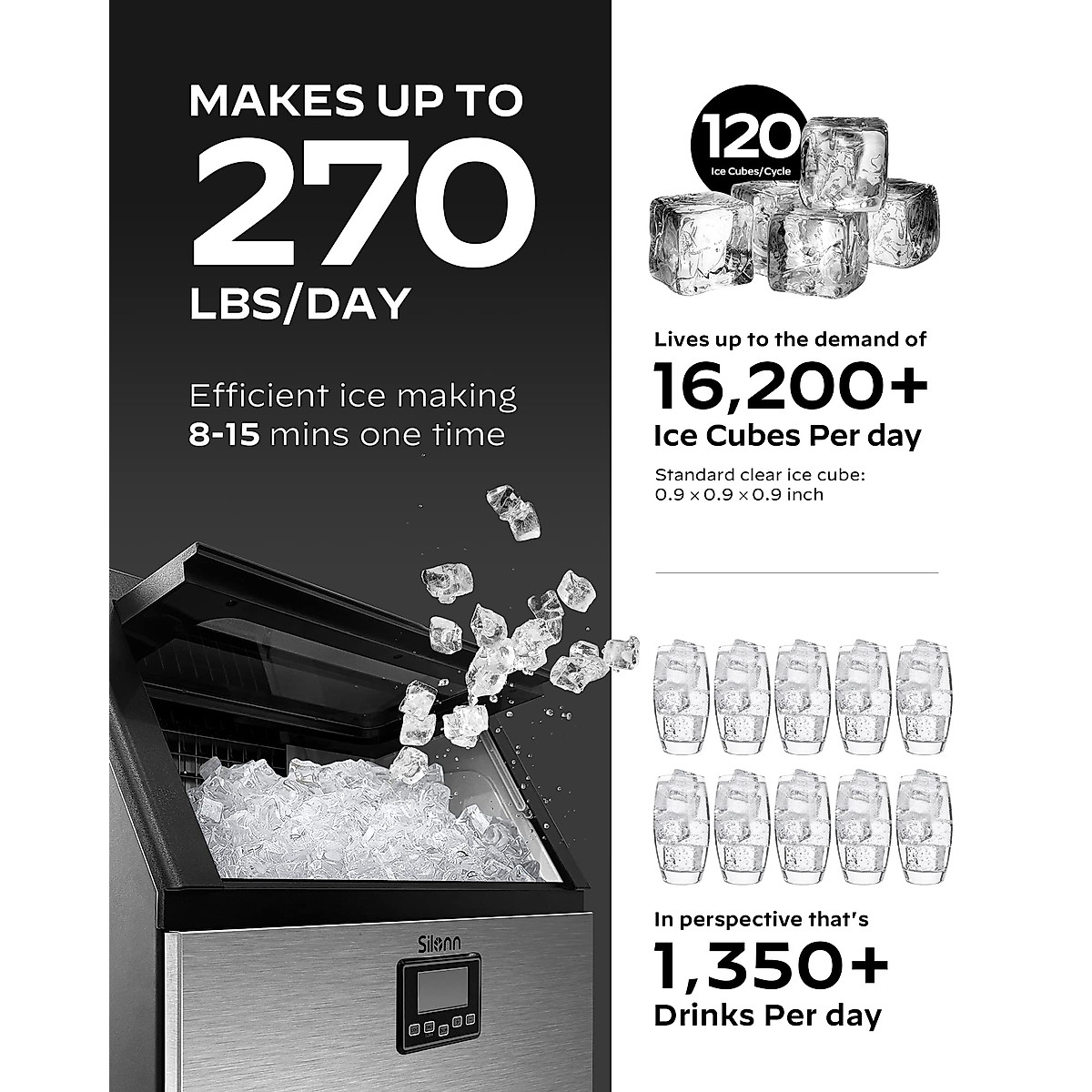 Silonn Commercial Ice Maker