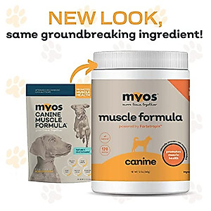 MYOS Canine Muscle Formula - Clinically Proven All-Natural Muscle Building Supplement - Reduce Muscle Loss in Aging Dogs and Improve Recovery from Injury or Surgery, 12.7 Ounce