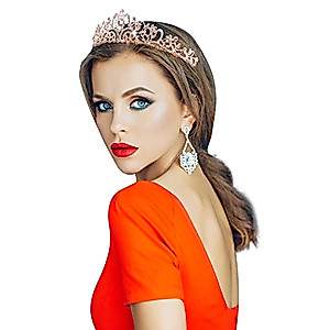 Birthday Girl Sash & Rhinestone Tiara Set, Rose Gold Birthday Crowns for Women, Happy Birthday Queen Tiara for Women, Birthday Sash and Tiara for Women, Glitter Birthday Sash Birthday Party Favors