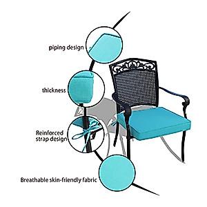 Sunshine Outdoor Patio Chair Cushion Outdoor Seat Cushions for Patio Furniture 20x20x3.9 inch Set of 4 Green