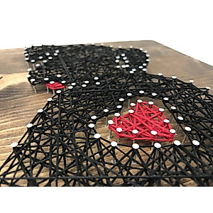 String of the Art (16" x 12" Puppy String Art Kit, American Made Crafting Supplies, Pine Wood, Embroidery Floss, Original Art, DIY Craft Kit for Adults, Beginner to Advanced Crafters