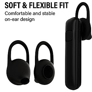 Ear Tips Soft Replacement Silicone Gel Cover Pads 10 PCS for Bluetooth Headset Earbuds Earphones Earpiece - Black