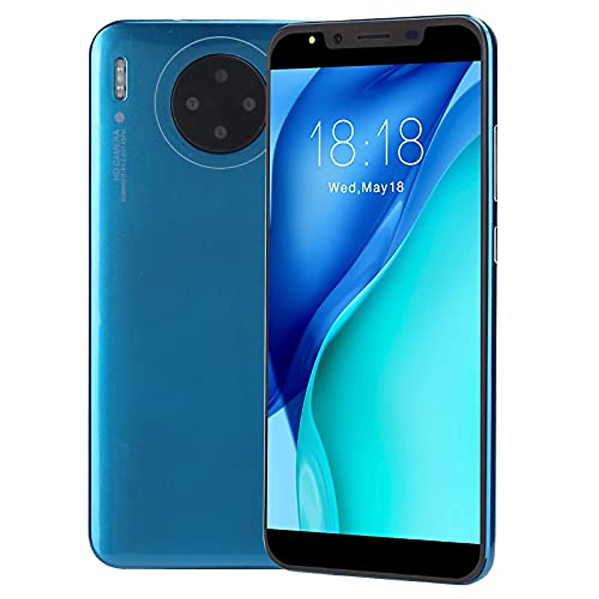 M30PLUS 5.72in Smartphone, International Version 3G Smart Phone, 512MB + 4G Memory, Dual SIM+Memory Card Slot Cell Phone for Android System(Blue)