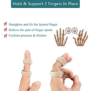 Jrery-KEY 14 Pack Buddy Finger Wraps for Arthritis Injury, Non-Slip Trigger Finger Splint Loops Straps Great Washable & Reusable for Broken Finger Support for Index Middle Pinky Fingers