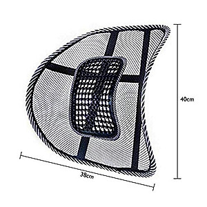 Amazing Vent Cushion Mesh Back Lumbar Support Car Office Home Chair Seat Black Durable