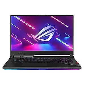 ASUS ROG Strix Scar 17 (2023) Gaming Laptop, 17.3” QHD 240Hz/3ms, 100% DCI-P3 Display, GeForce RTX 4080, AMD Ryzen 9 7945HX, 32GB DDR5, 1TB PCIe SSD, Wi-Fi 6E, Windows 11 Pro, G733PZ-XS96,Off Black