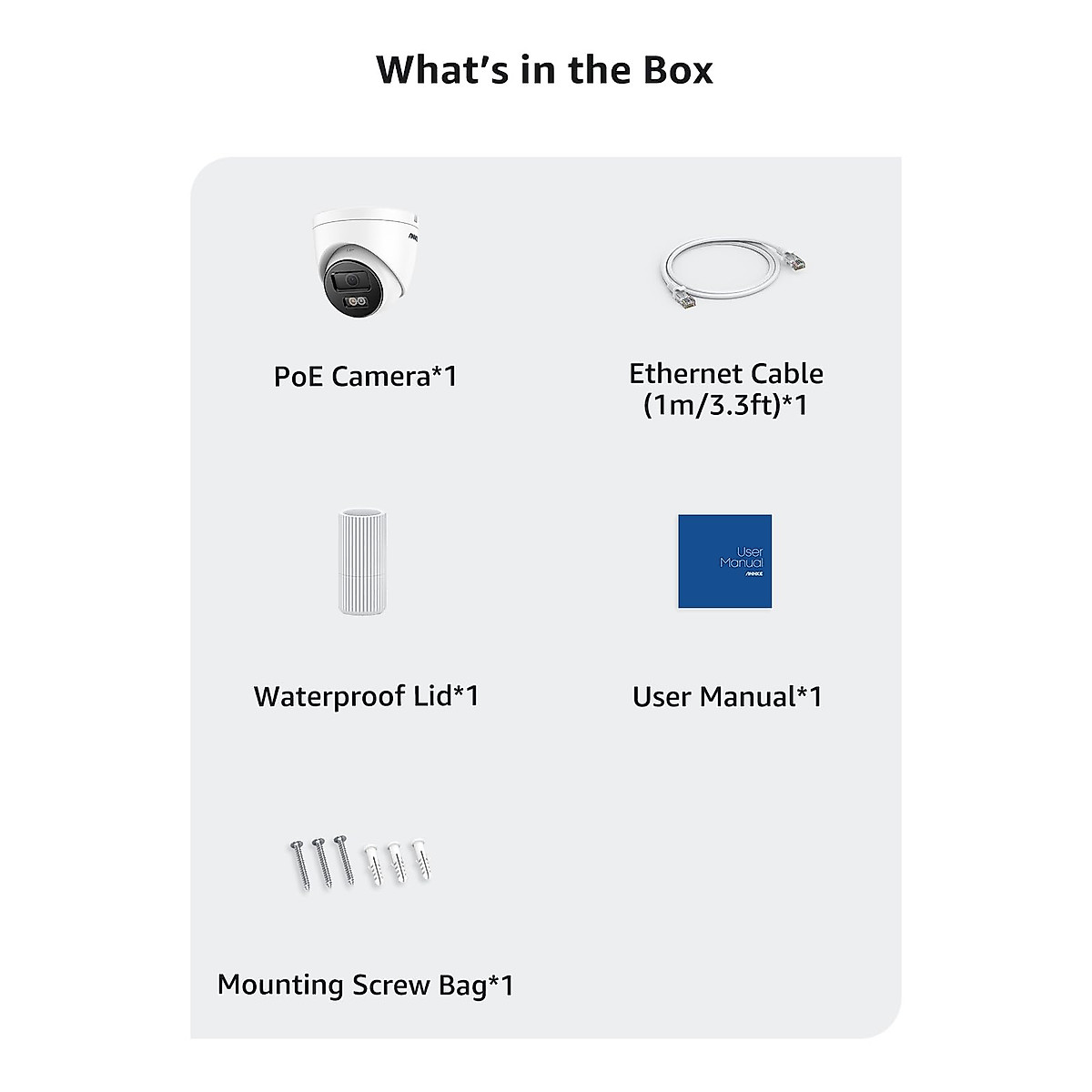 ANNKE C800 4K PoE Security Camera with AI Human/Vehicle Detection, IP Cam with Audio,Wide Angle, Remote Access, 100 FT 2.0 Night Vision, IP67, H.265+, Support to 512GB TF Card