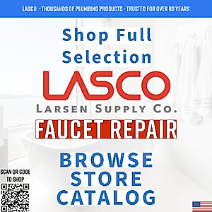 LASCO 01-5105 Metal Outside Faucet Hose Bibb Round Wheel Handle, 16 Point Broach (1/2 inch diameter)