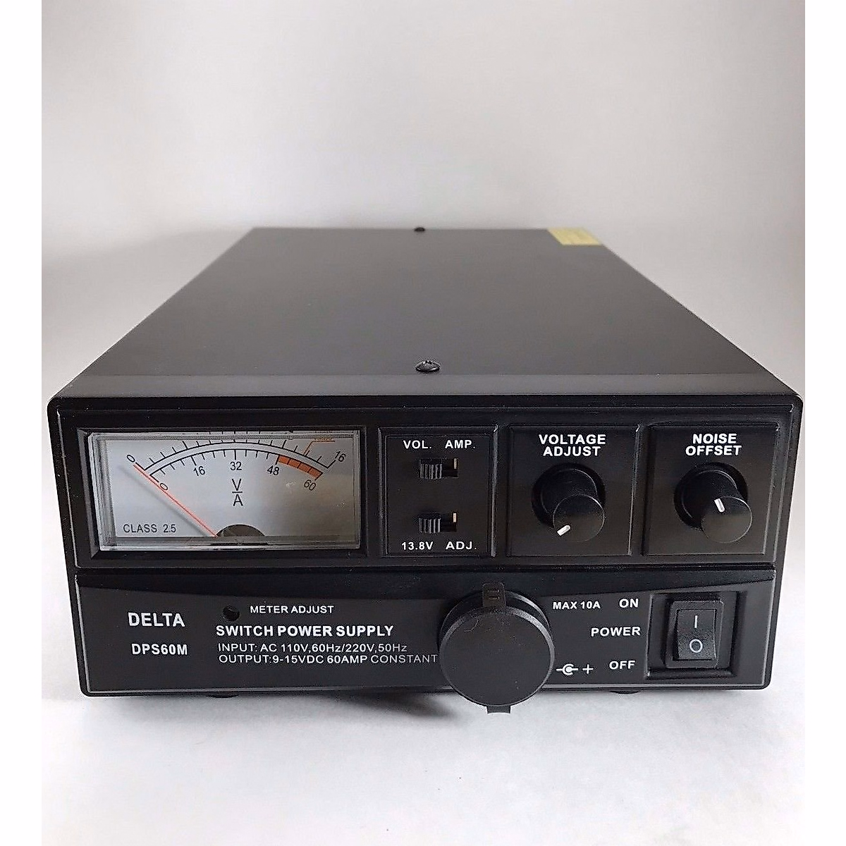DELTA DPS60M 60 Amp AC/DC Switching Power Supply w/Volt AMPerage Meter Compatible for Ham CB