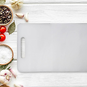 Strictly Sinks Acrylic Cutting Board - Non Slip Cutting Board for Meat, Vegetables & Fruits, Large Dishwasher Safe Cutting Board with Handle - Over the Sink Cutting Board (17-3/8" x 11" x 7/8") White