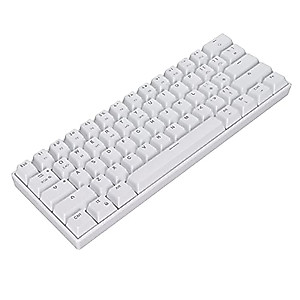 Zyyini Mechanical Keyboard, 61 Key Mechanical Gaming Keyboard with RGB Backlit Computer Keyboard, 3 Mode Connection, for Windows/for HarmonyOS/for Android/for iOS(Red Shaft)