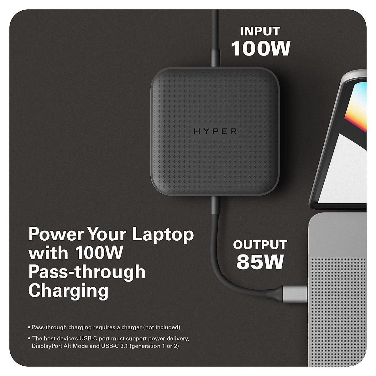 HyperDrive Dual Monitor USB4 Mobile 7-in-1 Docking Station - Dual 4K60Hz, Upstream Port w/ 85W PD, Gigabit Ethernet, Laptop Docking Station w/ 10Gbps USB-A