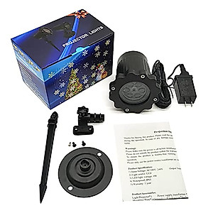 MOSTRUST2022 Newest Christmas Snowflake Projector Lights, Adjustable White Snowflake Projector Spotlights, Waterproof Snowfall Led Projector Outdoor and Indoor Decor, Holiday,Wedding,Garden Patio