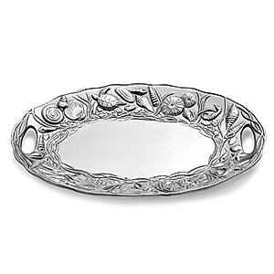Wilton Armetale Coastal Handle Serving Tray, 16-Inch-by-11.75-Inch