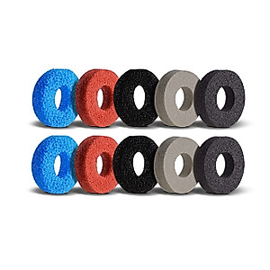 PlayVital 5 Pairs Aim Assist Target Motion Control Precision Rings for PS5, for PS4, Xbox Series X/S, Xbox One, Xbox 360, Switch Pro Controller - 5 Colors 3 Different Strength