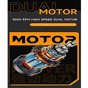 Powerful High Speed Storm Shaver: 2023 Upgraded Electric Travel Razor Shaver (Orange)