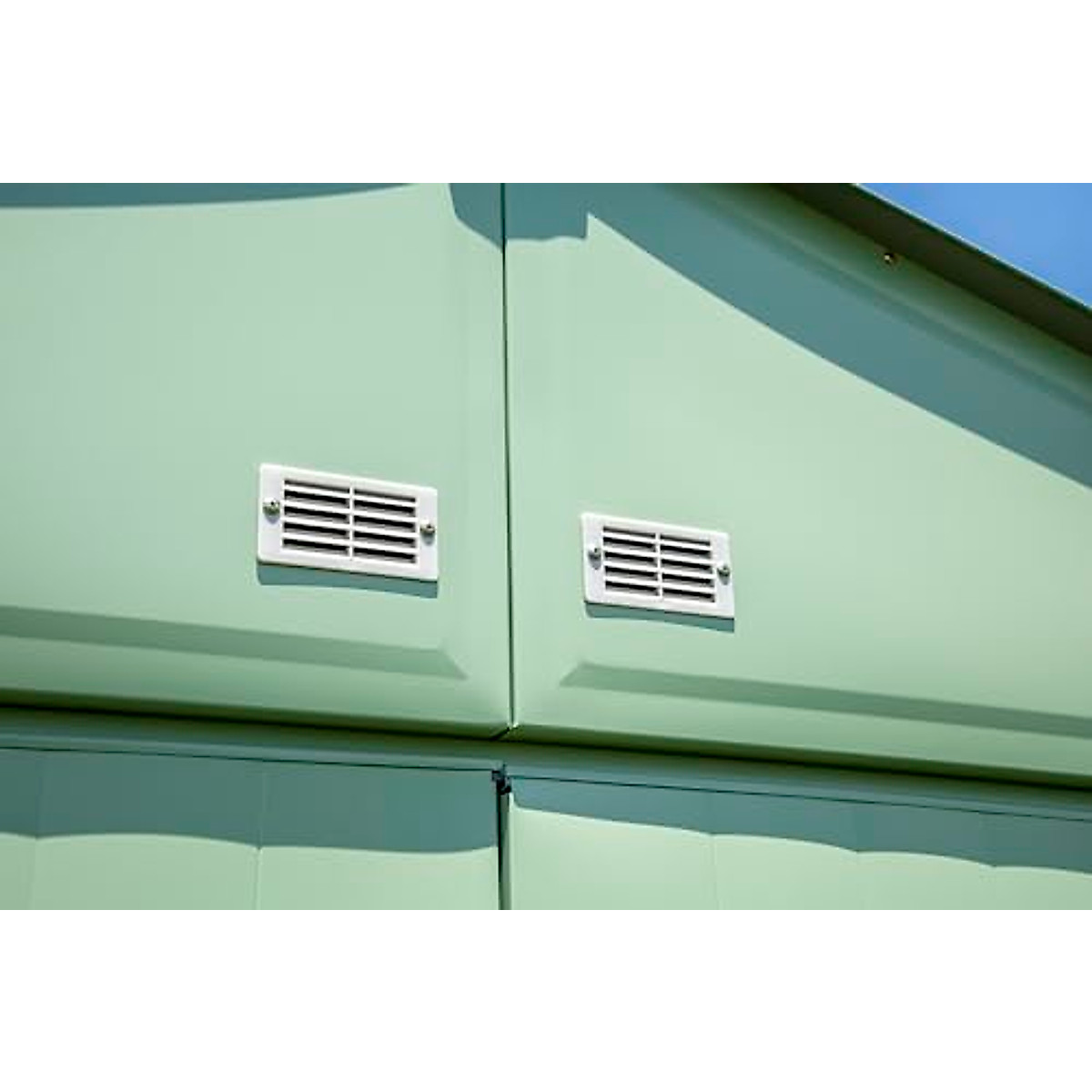 Arrow Select 10' x 8' Outdoor Lockable Steel Storage Shed Building, Sage Green