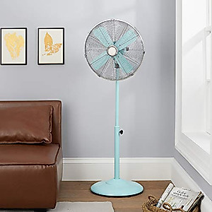 Better Homes & Gardens 16'' Retro 3-Speed Metal Standing Fan (Mint)