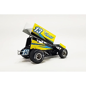 ModelToyCars 2022 Winged Sprint Car, #13 Justin Peck - Acme A1822007-1/18 Scale Diecast Car