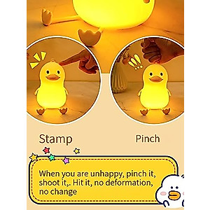 Hasdlga Duck Silicone Night Light,Cute Duck Kids Lamp,16 Colors Changing Remote Control Night Lights,Rechargeable Dimmable Nursery Lamps Bedroom Decor Birthday Xmas Gift