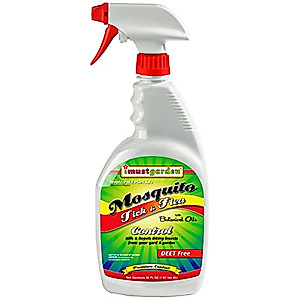 I Must Garden Mosquito Tick and Flea Control: Kills and Repels Biting Insects from Garden, Deck, Campsite – Natural and Pet Safe – 32oz Ready-to-Use Easy Spray Bottle