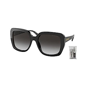 Manhasset MK2140 30058G 55MM Black/Grey Gradient Square Sunglasses for Women + BUNDLE With Designer iWear Eyewear Kit