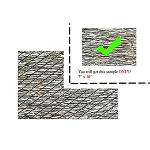 Sample for Display Purpose only. Retro-Art 3D Wall Panels, Flat Gauze in Green Brown Grey, PVC, 7" x 10", 243FG