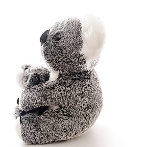 MIUMY Stuffed Animal Koala Bear Mama Koala Hold Baby Koala Plush Toys Soft Long Hair 11Inch
