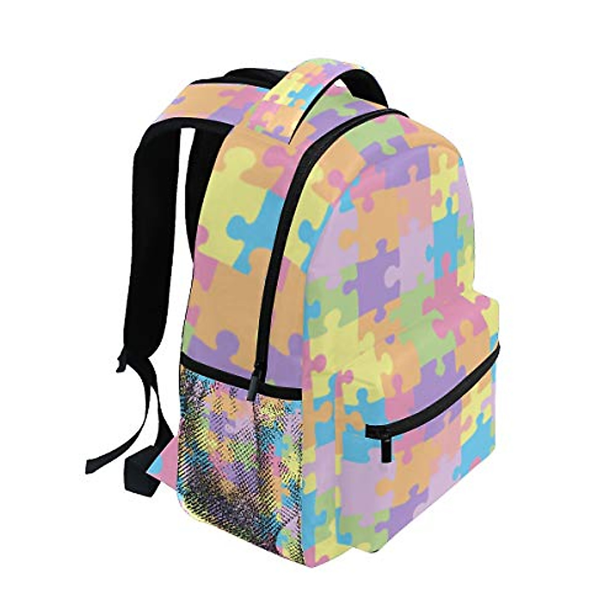 Brighter Puzzle Backpack Students Shoulder Bags Travel Bag College School Backpacks for Men and Women